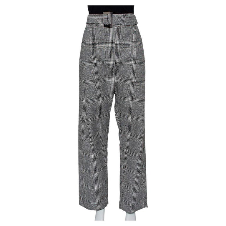 Ellery Monochrome Wool High Rise Kool Aid Belted Trousers M For Sale at ...
