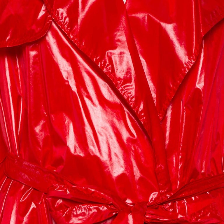 Ellery Red Synthetic Belted Le Strange Trench Coat M For Sale at 1stDibs