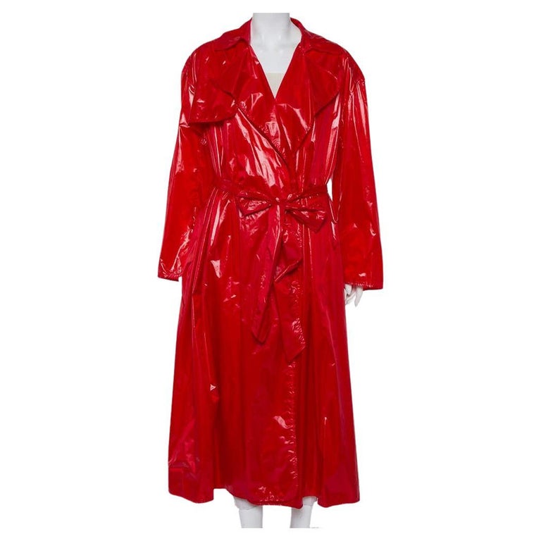 Ellery Red Synthetic Belted Le Strange Trench Coat M For Sale at 1stDibs