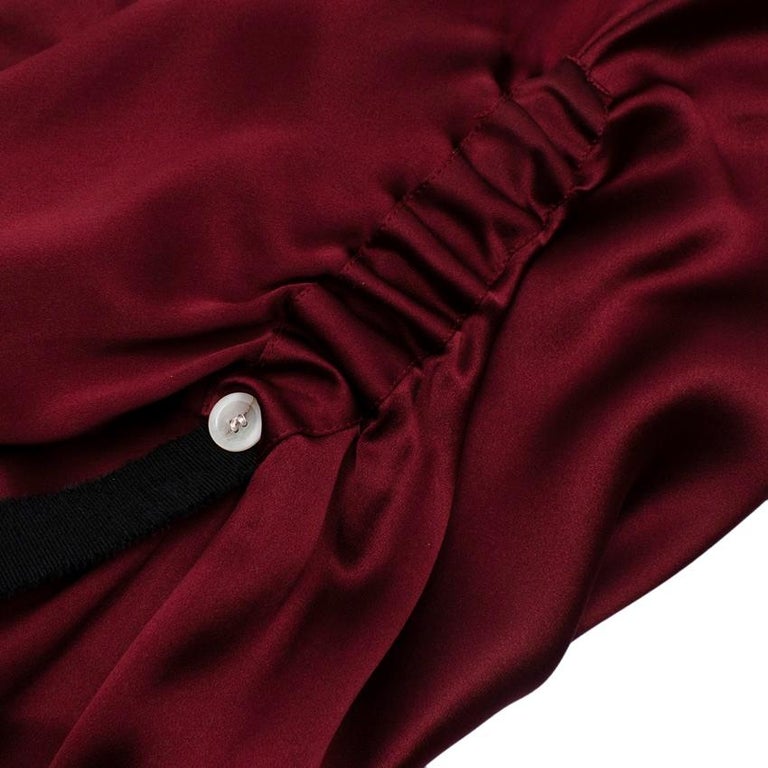 Ellery Tony Ruched Side Silk Slip Dress For Sale at 1stDibs