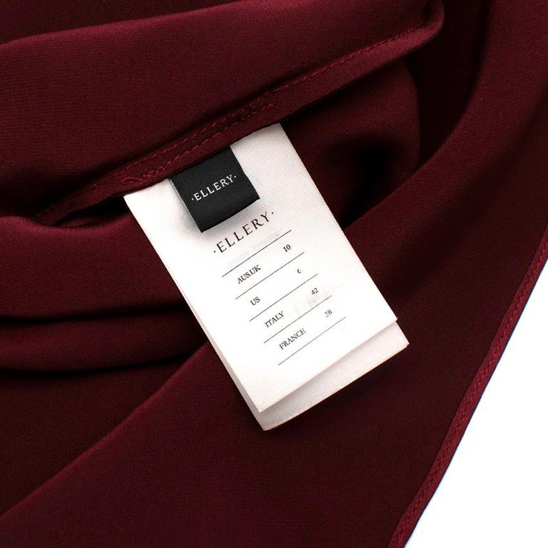 Ellery Tony Ruched Side Silk Slip Dress For Sale at 1stDibs