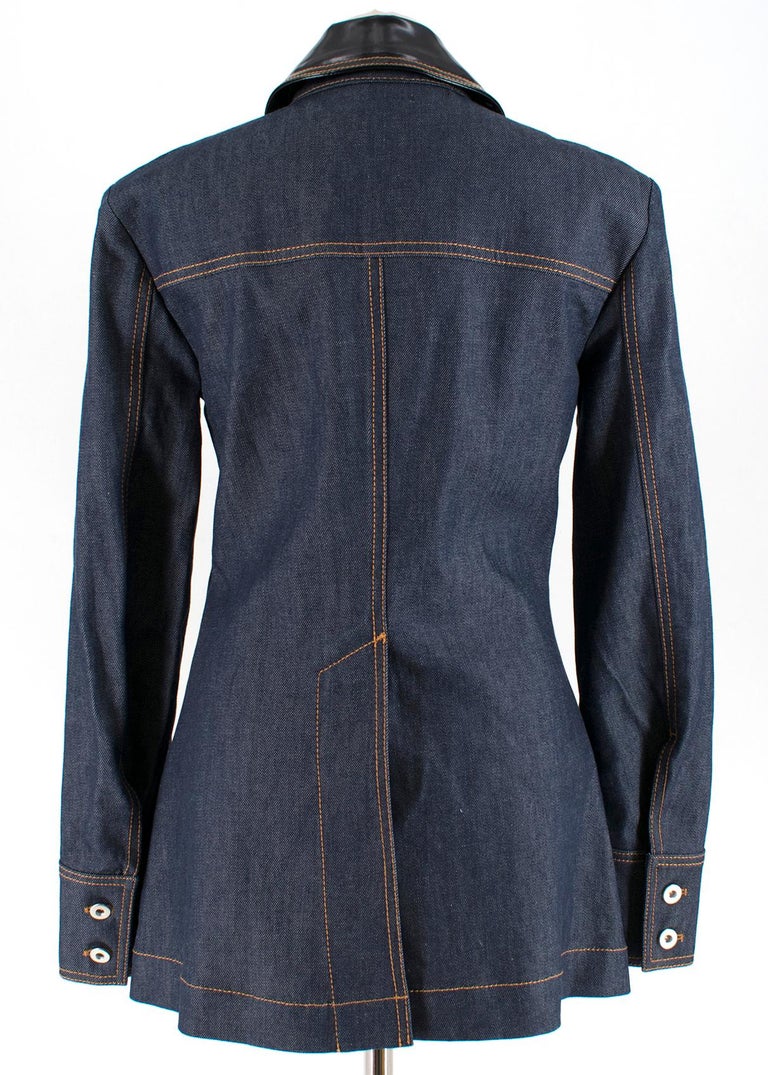 Ellery Vinyl-Panel Denim Jacket SIZE 38 IT at 1stDibs
