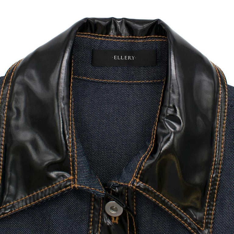 Ellery Vinyl-Panel Denim Jacket SIZE 38 IT at 1stDibs
