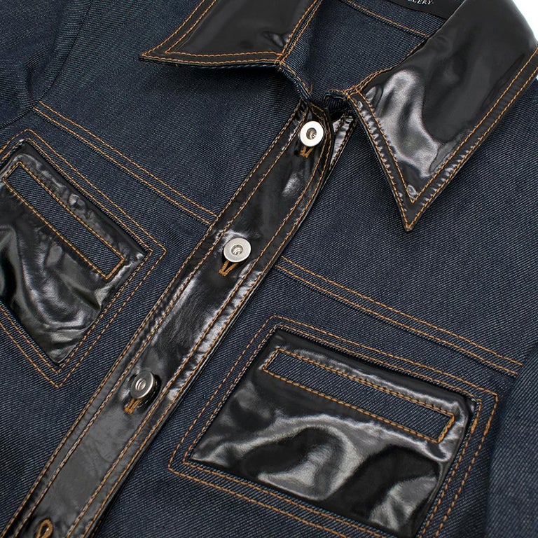 Ellery Vinyl-Panel Denim Jacket SIZE 38 IT at 1stDibs