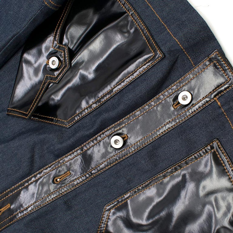 Ellery Vinyl-Panel Denim Jacket SIZE 38 IT at 1stDibs
