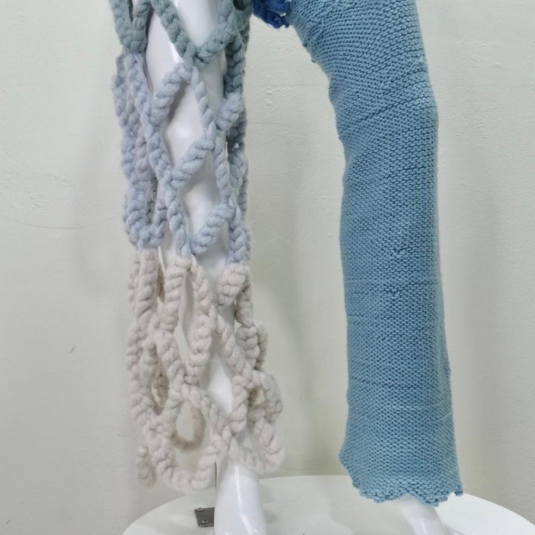 Elliana Capri Asymmetric Crochet Pants For Sale at 1stDibs
