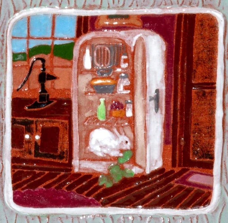 Ellie Hudovernik - 'Rabbit in Refrigerator' eathenware; glazed For Sale ...