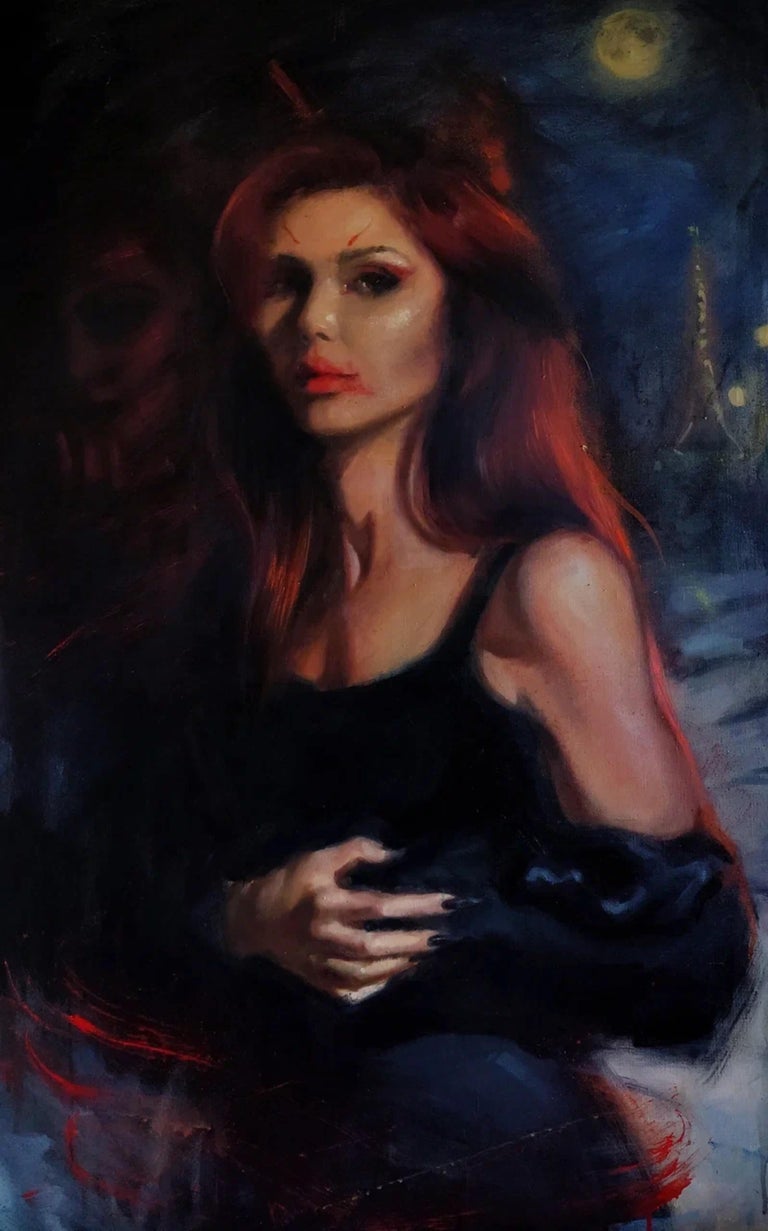 Ellina Zhanu - Kitsune. Full moon after the fist, 130x80 cm For Sale at ...