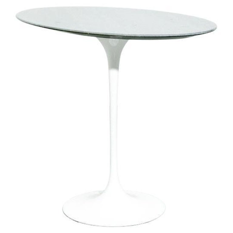 Elliptical Tulip Side Table in marble by Knoll For Sale at 1stDibs