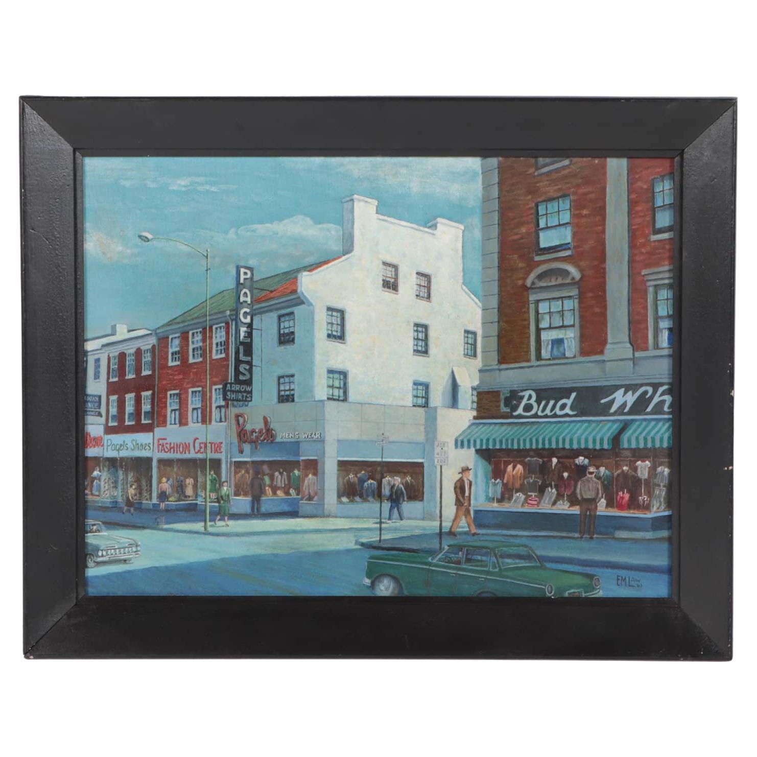 Ellis M. Law, a Signed Norristown Street Scene For Sale at 1stDibs