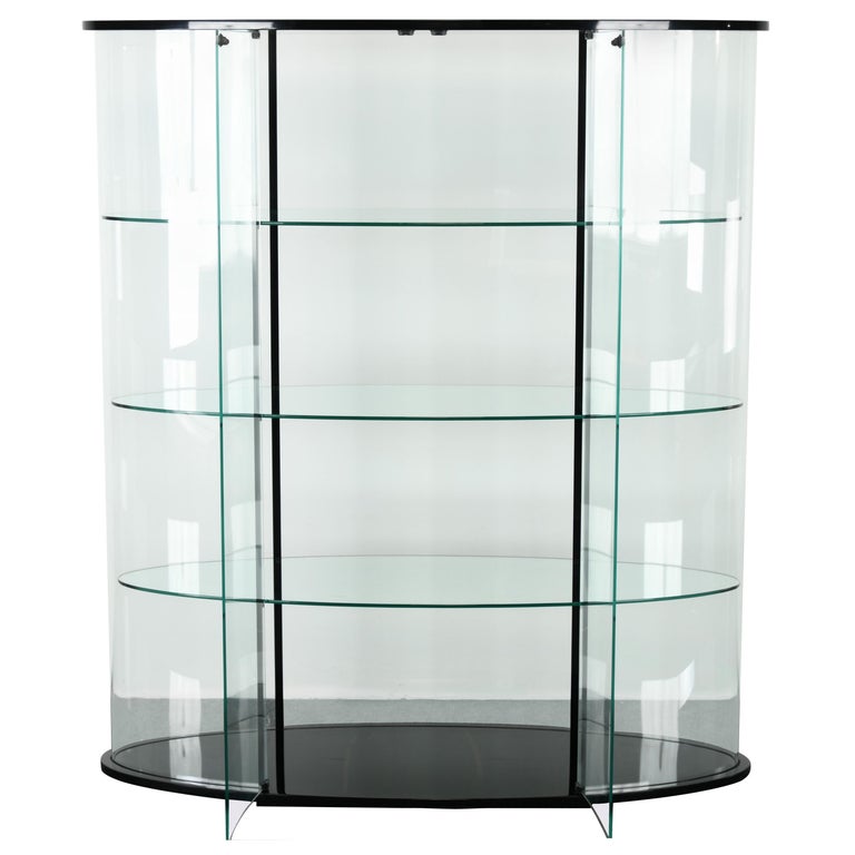 Ellisse Vitrine Oval Display Case by Pace, 1980s at 1stDibs