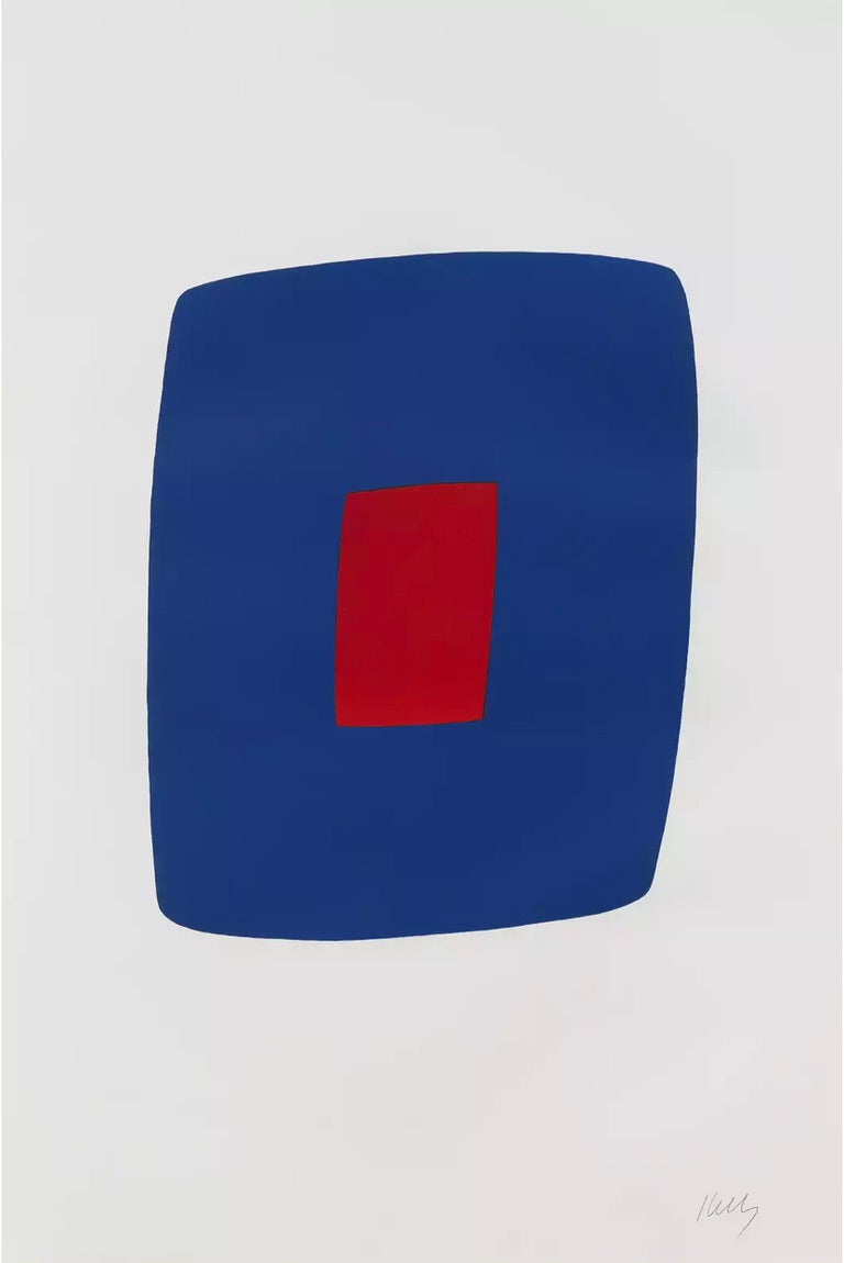 Ellsworth Kelly - Ellsworth Kelly, Dark Blue with Red, 1964-65 ...