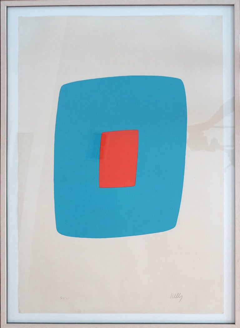 Ellsworth Kelly - Light Blue with Orange (Bleu clair avec orange) VI.11 ...