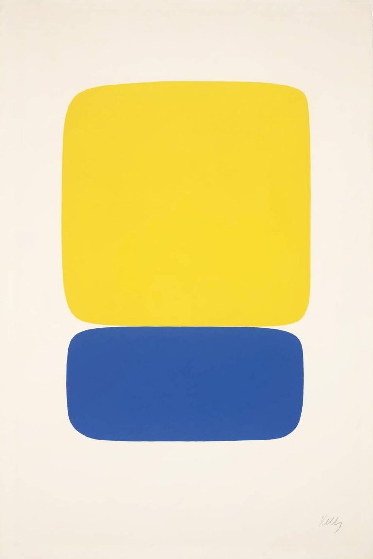 Ellsworth Kelly - Yellow over Dark Blue For Sale at 1stDibs