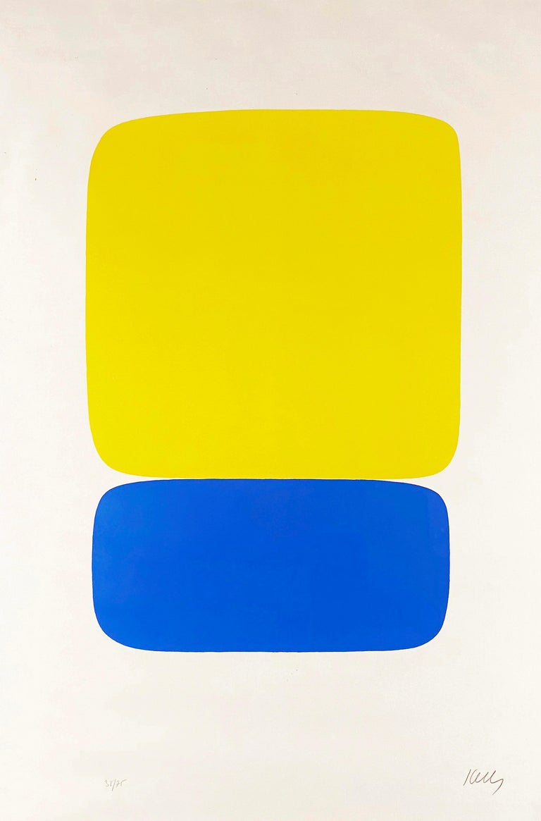 Ellsworth Kelly - Yellow Over Dark Blue (from the Suite of Twenty-Seven ...