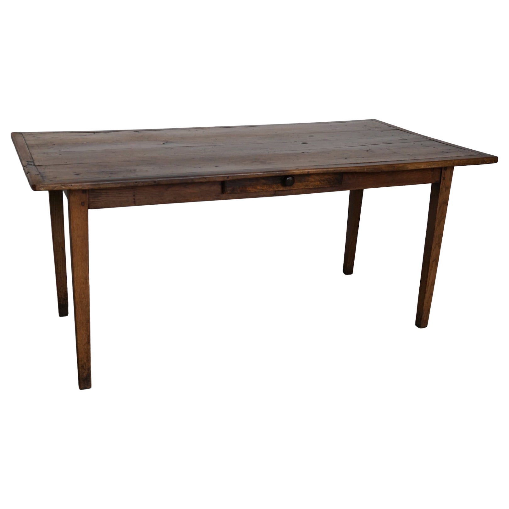 Maison Regain 1950s French Elm Dining Table For Sale at 1stDibs