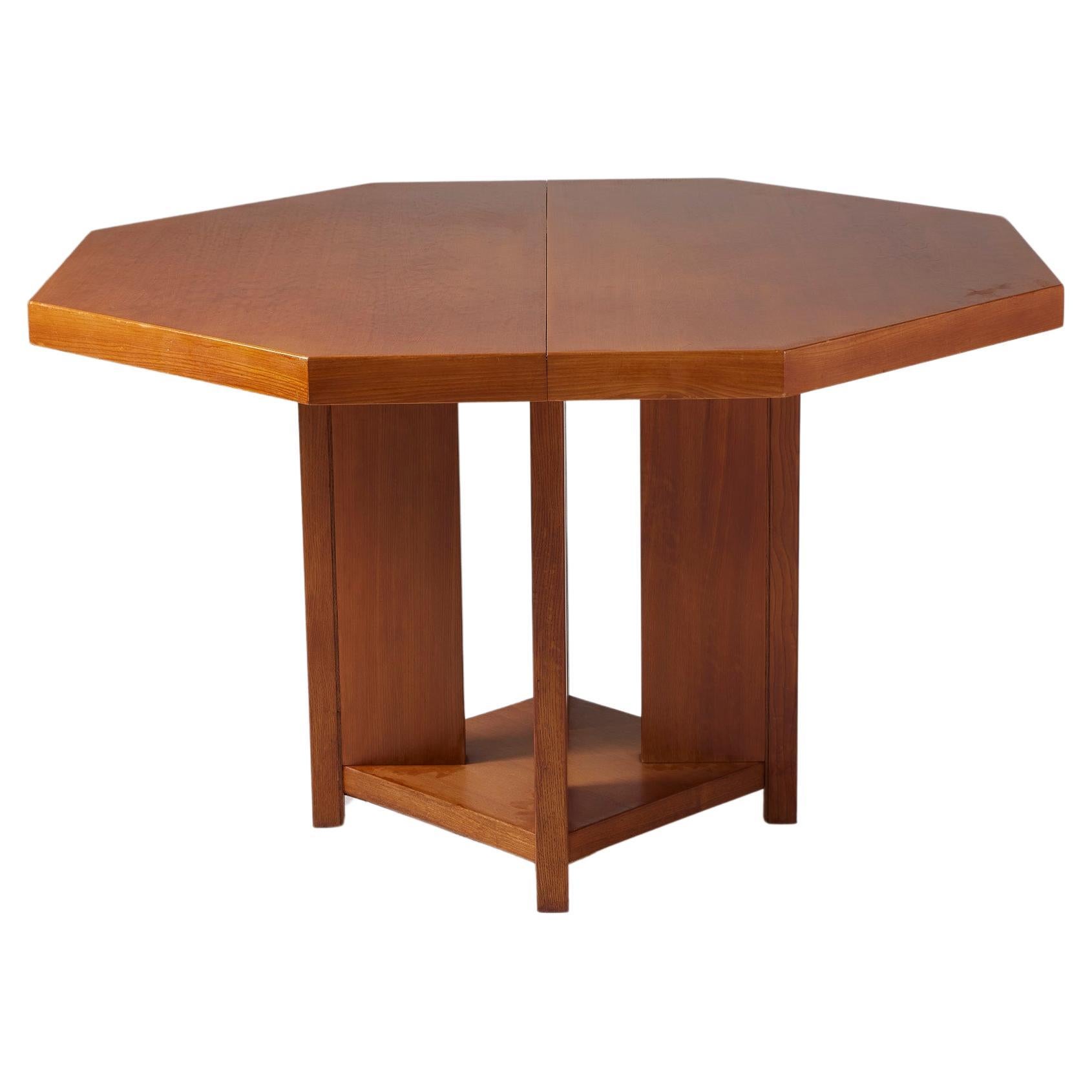 Elm dining table For Sale at 1stDibs