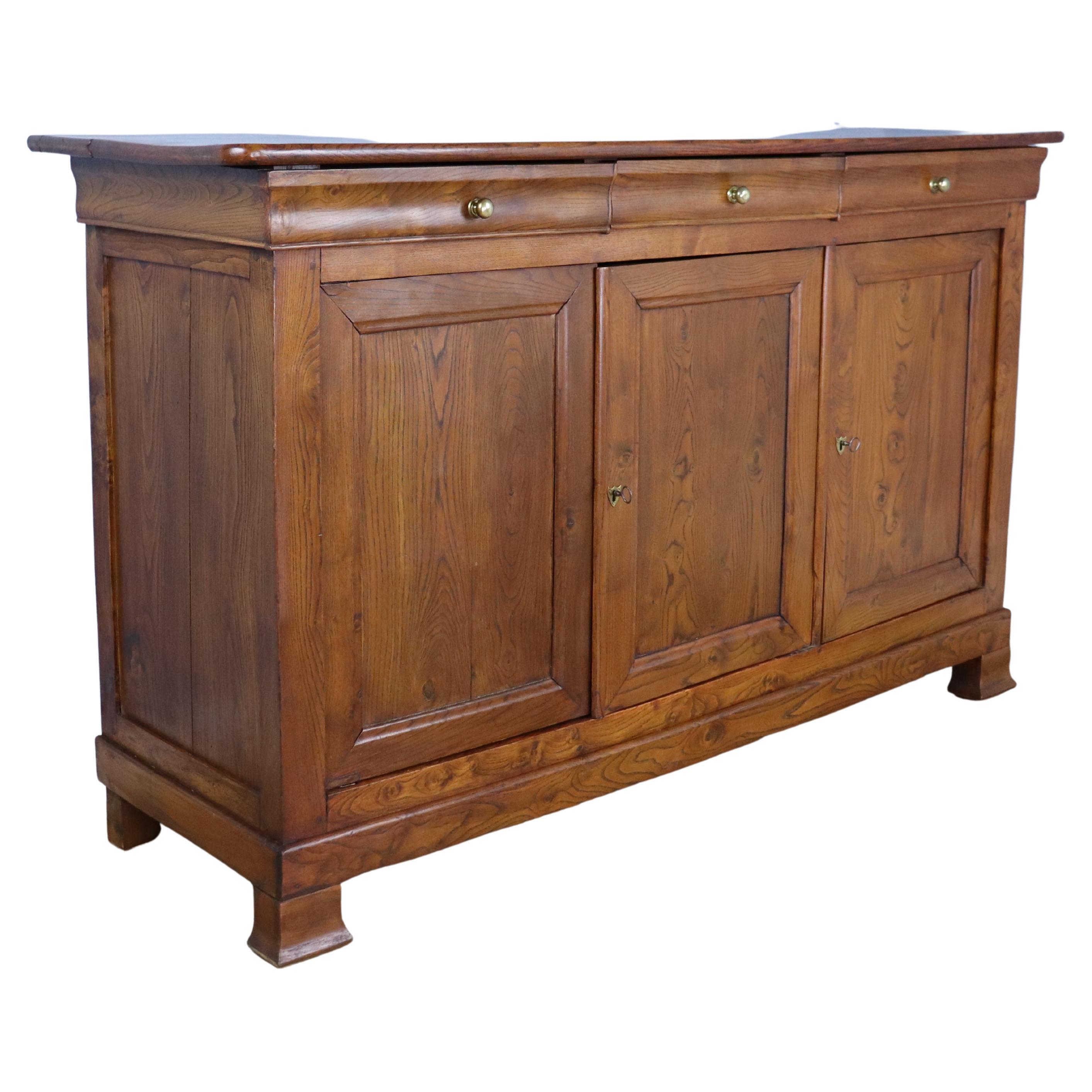 Louis Philippe Solid Walnut Buffet Enfilade at 1stDibs
