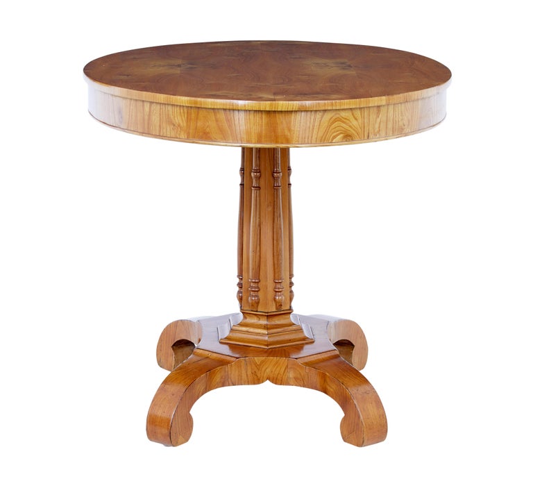 Elm Scandinavian 19th Century Oval Center Table For Sale at 1stDibs