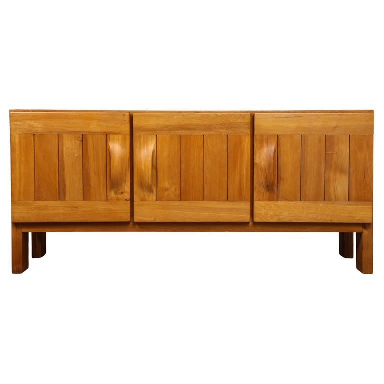 Elm Sideboard by Maison Regain, France, circa 1960s For Sale at 1stDibs