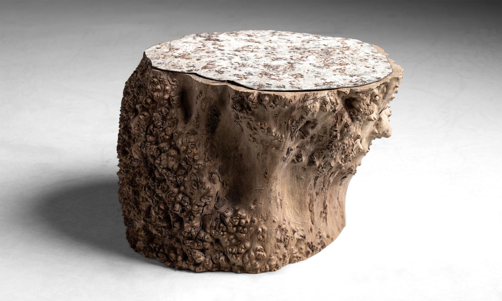 Elm Tree Trunk Side Tables, France circa 1940 For Sale at 1stDibs