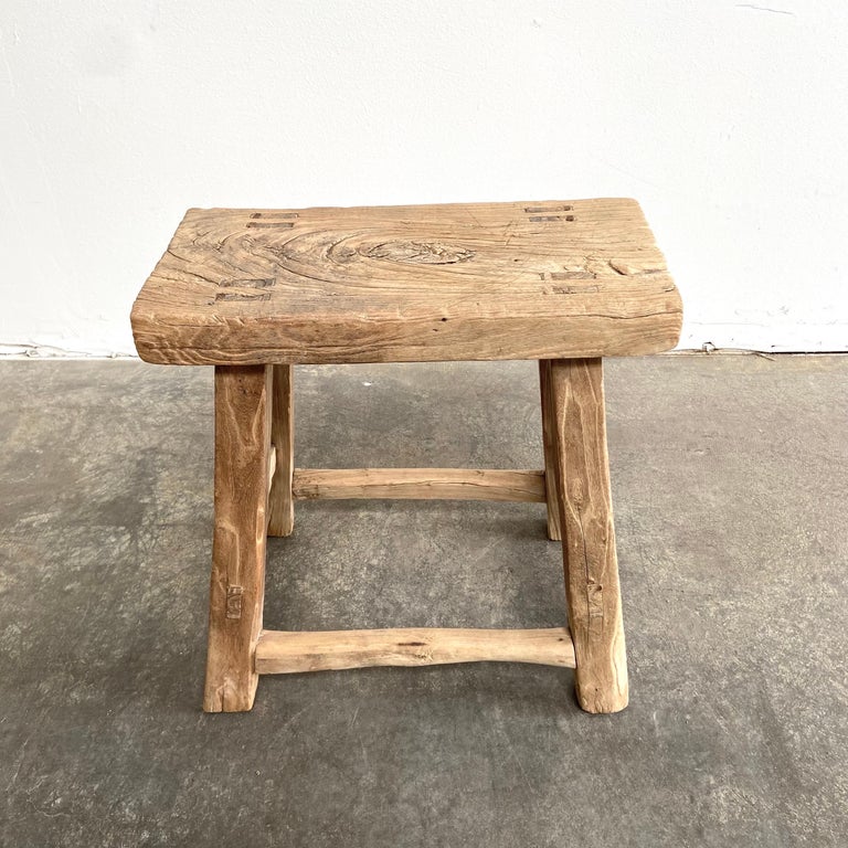 Elm Wood Stool For Sale at 1stDibs
