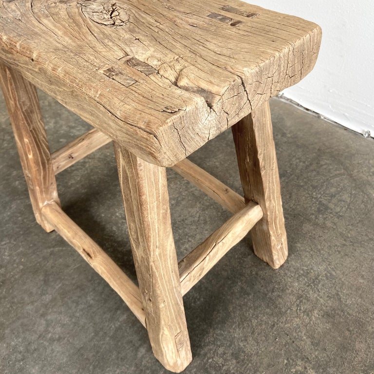 Elm Wood Stool For Sale at 1stDibs