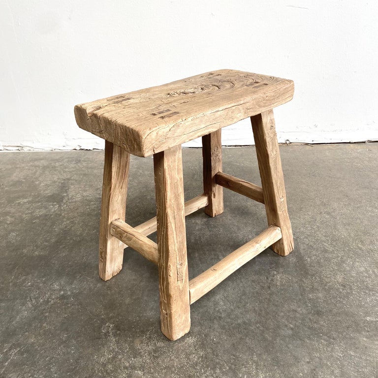 Elm Wood Stool For Sale at 1stDibs