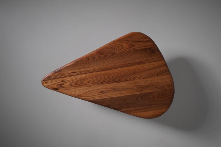 Elm Wooden Free Form Coffee Table, France 1970s at 1stDibs