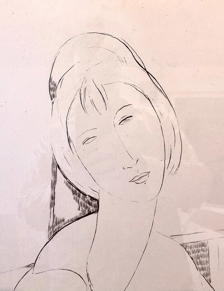 Elmyr de Hory - Elmyr De Hory Lithograph after Modigliani Art Deco Head ...