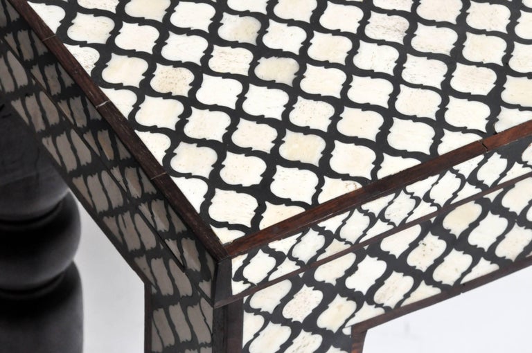 Elongated Bone Inlay Console Table at 1stDibs