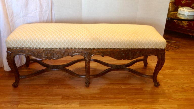 Elongated Country French Bench at 1stDibs