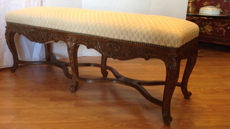 Elongated Country French Bench at 1stDibs