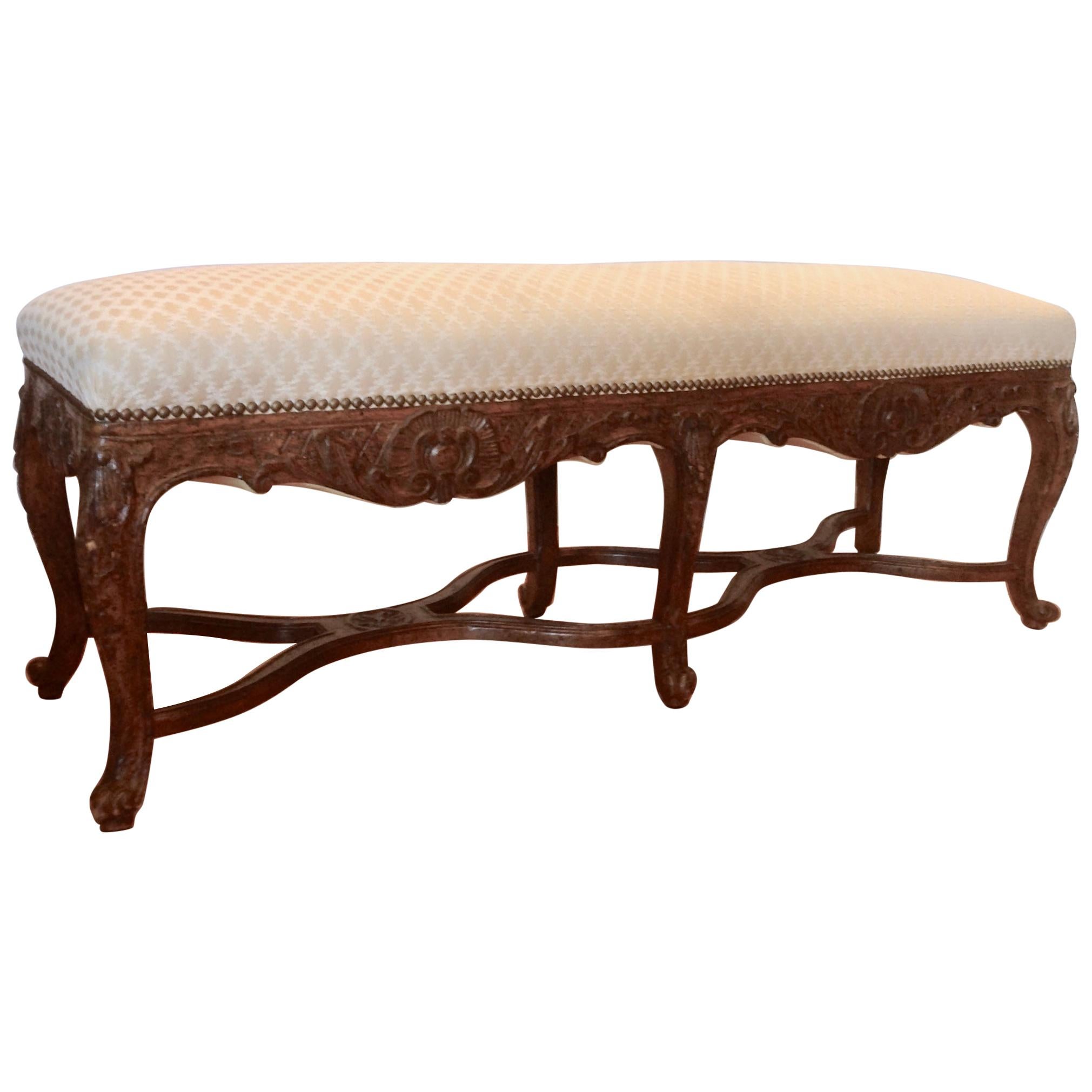Elongated Country French Bench at 1stDibs