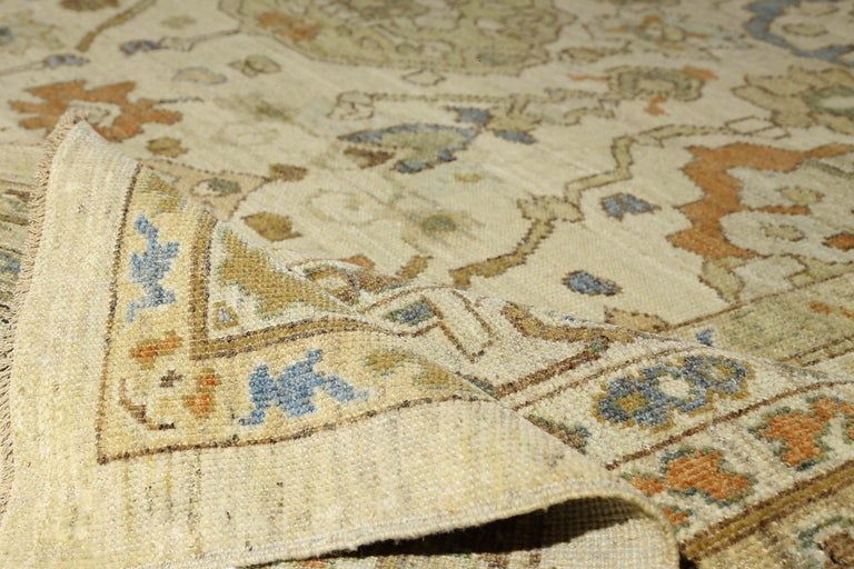 Elongated Turkish Sultanabad Rug For Sale at 1stDibs