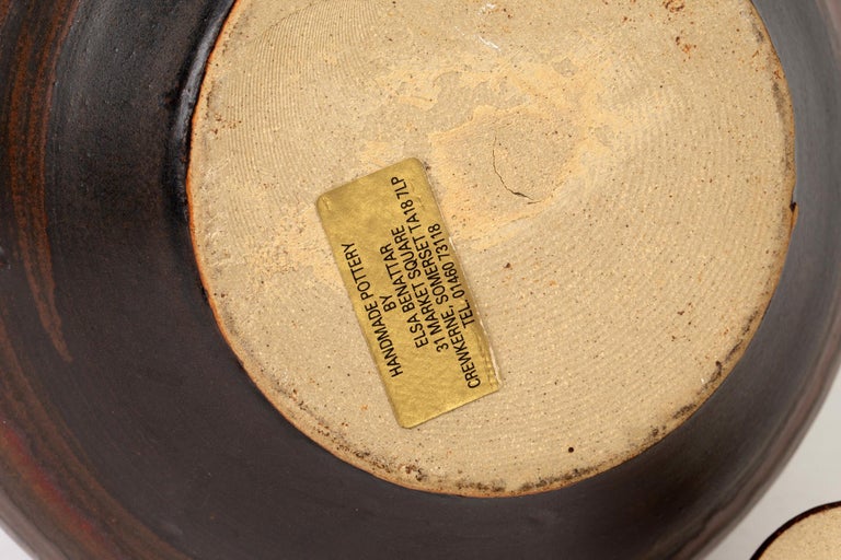 Elsa Benattar Large Glazed Lidded Studio Pottery Bottle Shaped Ewer For ...