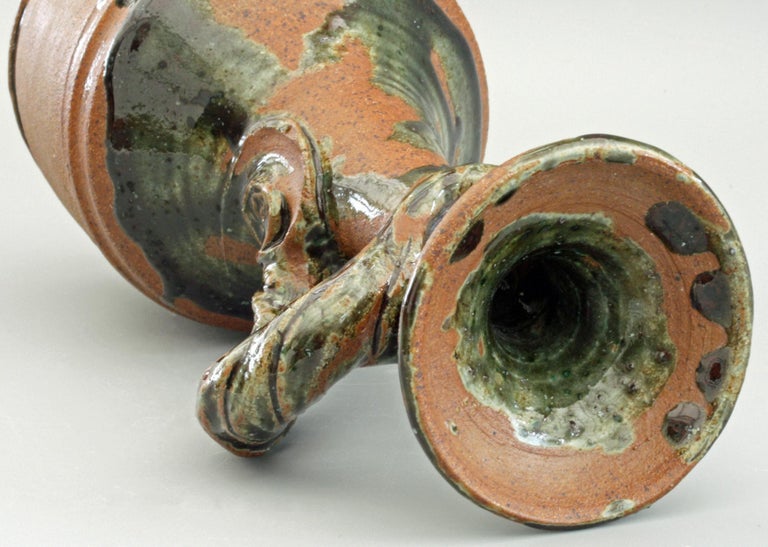 Elsa Benattar Studio Pottery Handled Vase 20th Century at 1stDibs