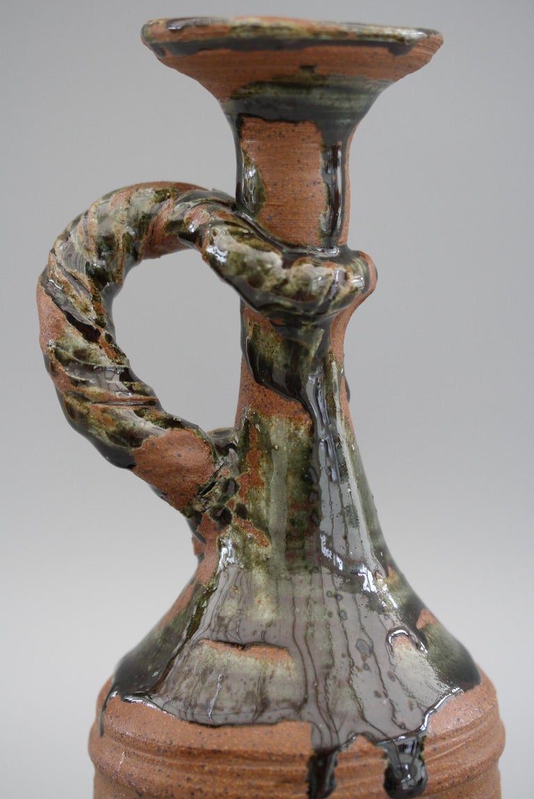 Elsa Benattar Studio Pottery Handled Vase 20th Century at 1stDibs