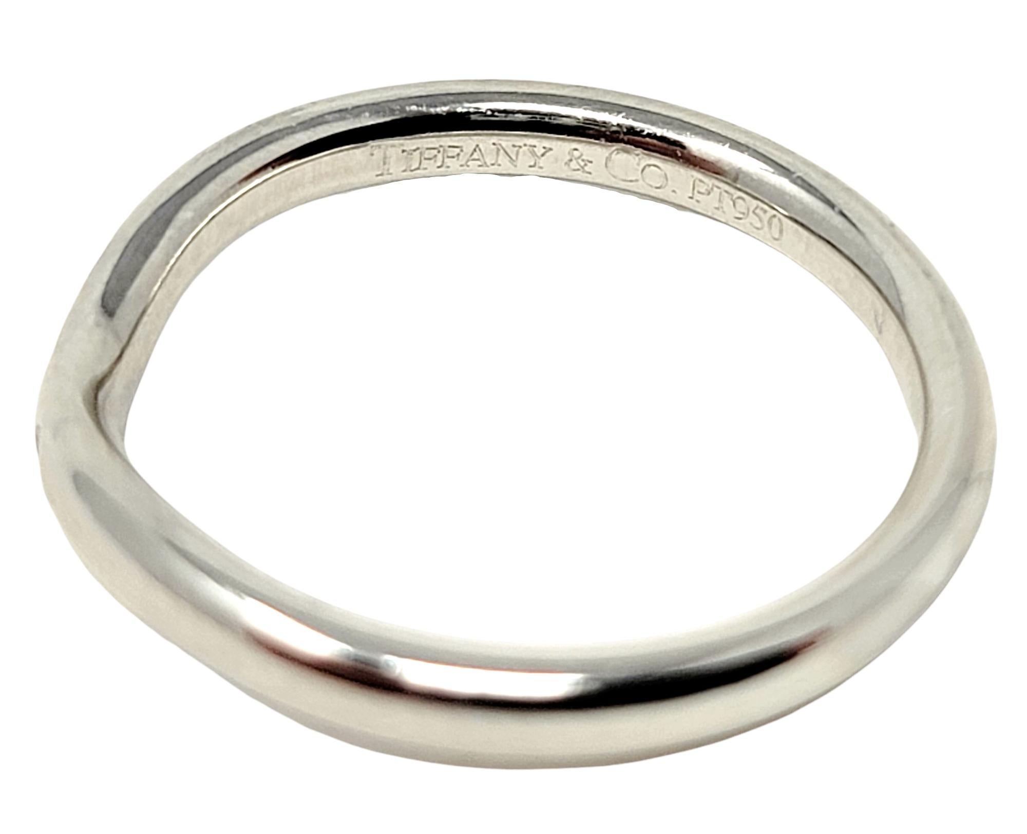 Elsa Peretti for Tiffany and Co. Three Diamond Platinum Contour Wedding ...