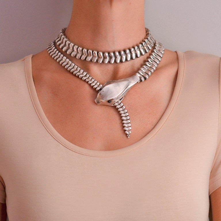 Elsa Peretti for Tiffany and Co. Sterling Silver Snake Belt and ...