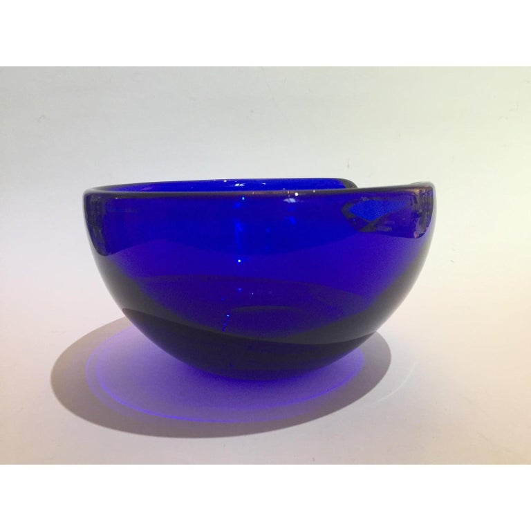 Elsa Peretti for Tiffany and Co. Thumbprint Bowl in Cobalt Blue Murano ...