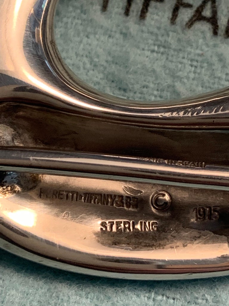 Elsa Peretti Medium Sterling Silver Heart Buckle and Belt with Box and ...