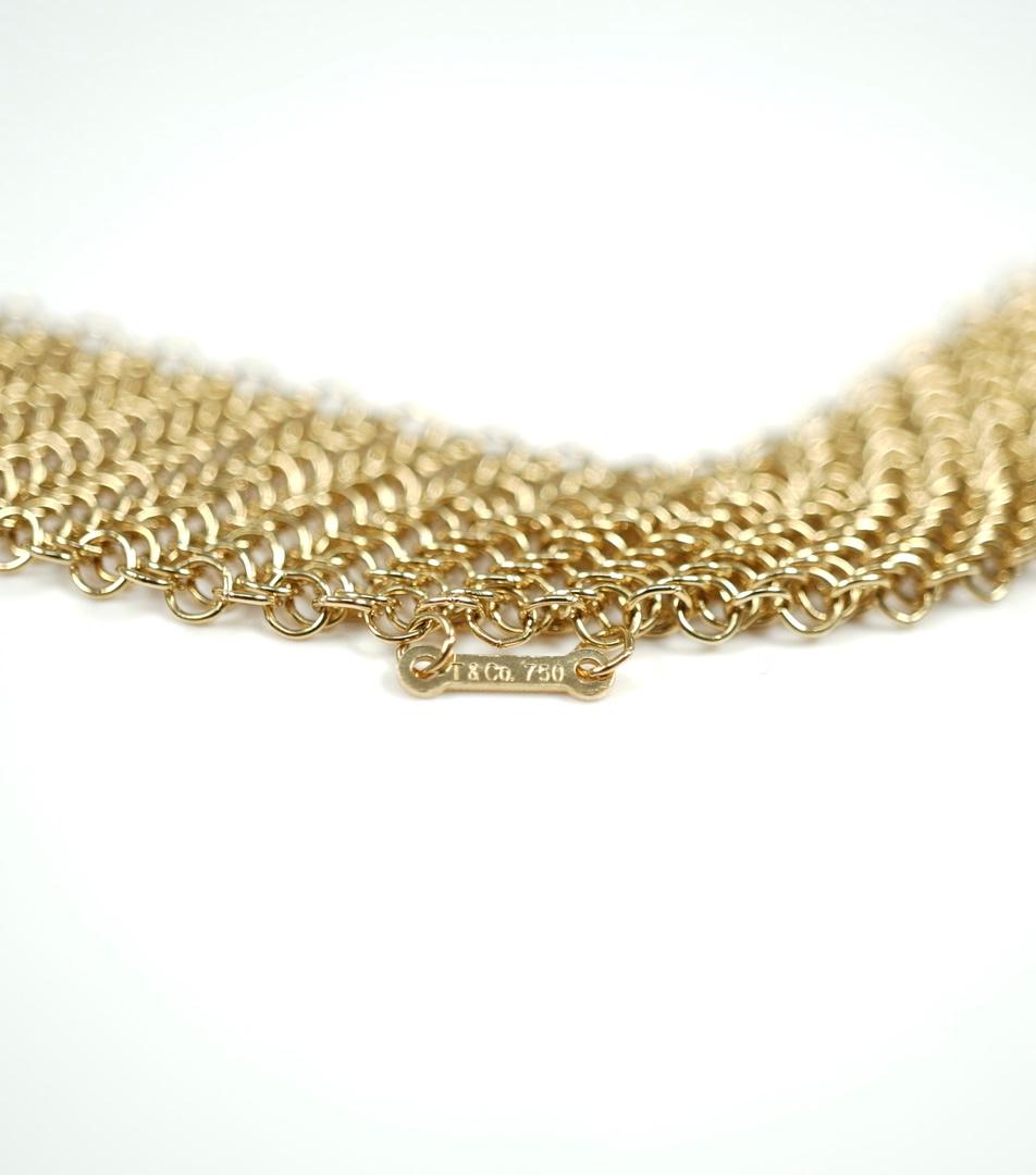 Elsa Peretti Mesh Yellow Gold Necklace for Tiffany and Co. at 1stDibs ...