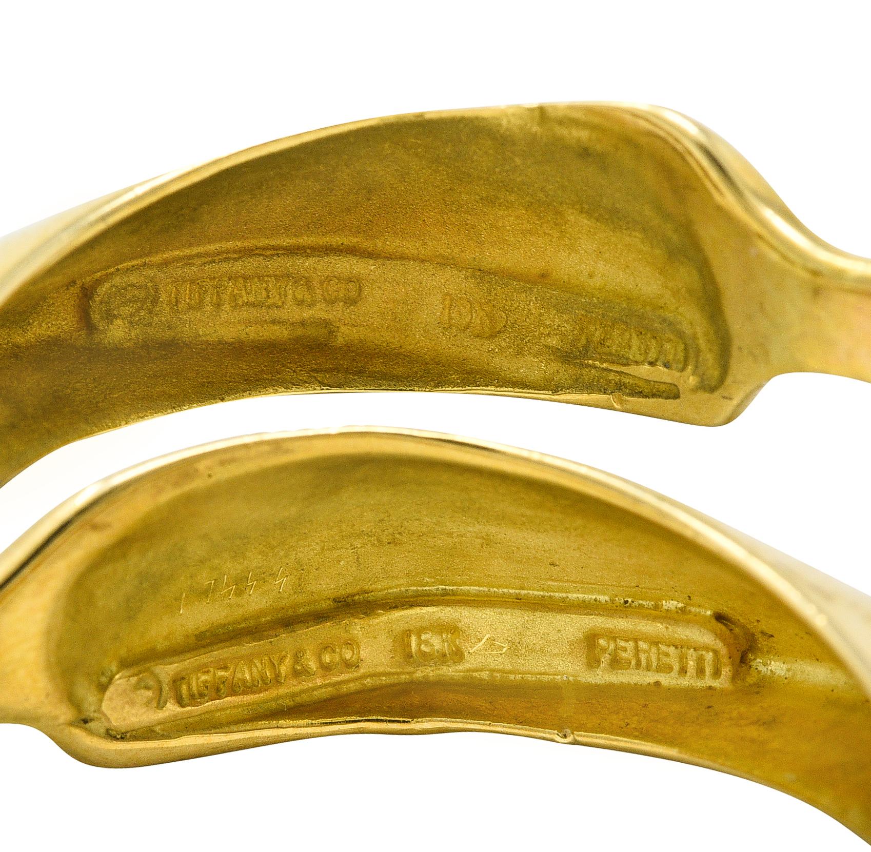 Elsa Peretti Tiffany and Co. 1970's 18 Karat Yellow Gold Curling ...