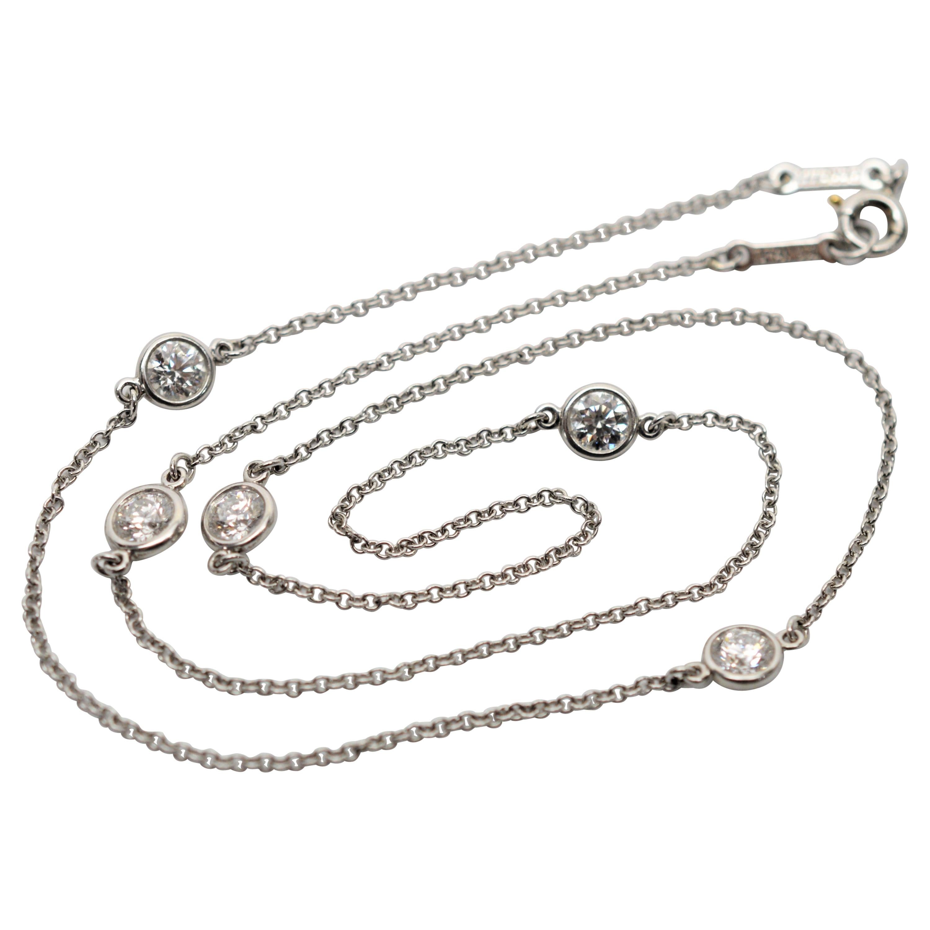 Platinum and spectacle set Diamond Chain Necklace. at 1stdibs