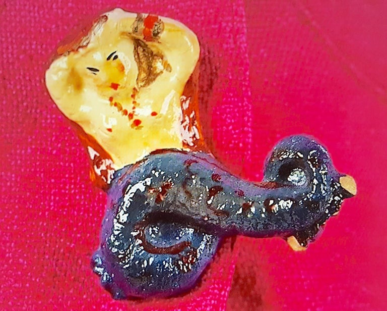 Elsa Schiaparelli 1930s Couture Faux Burmese Ruby Pearl Glass Art Deco ...