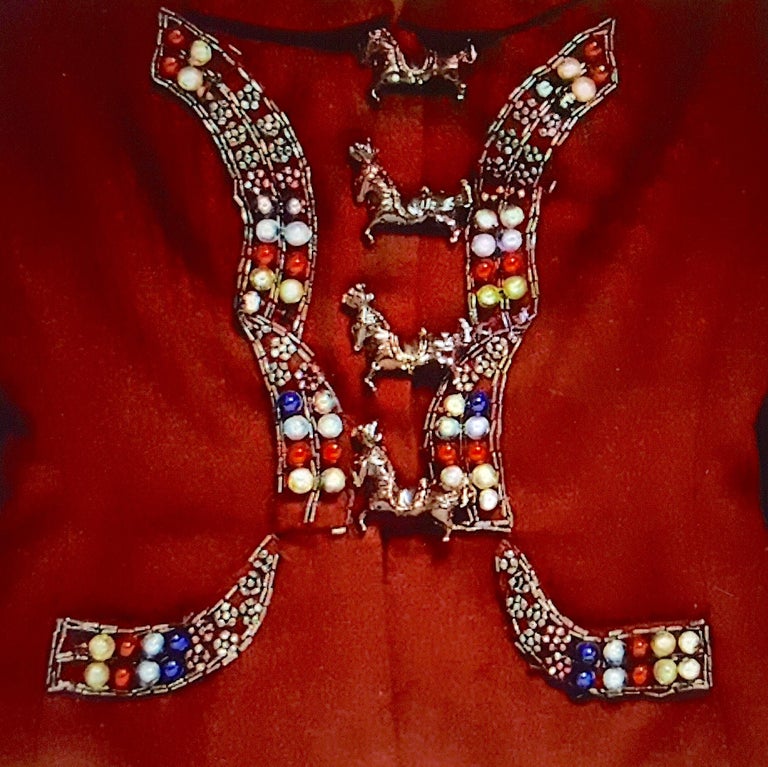 Elsa Schiaparelli 1930s Couture Faux Burmese Ruby Pearl Glass Art Deco ...