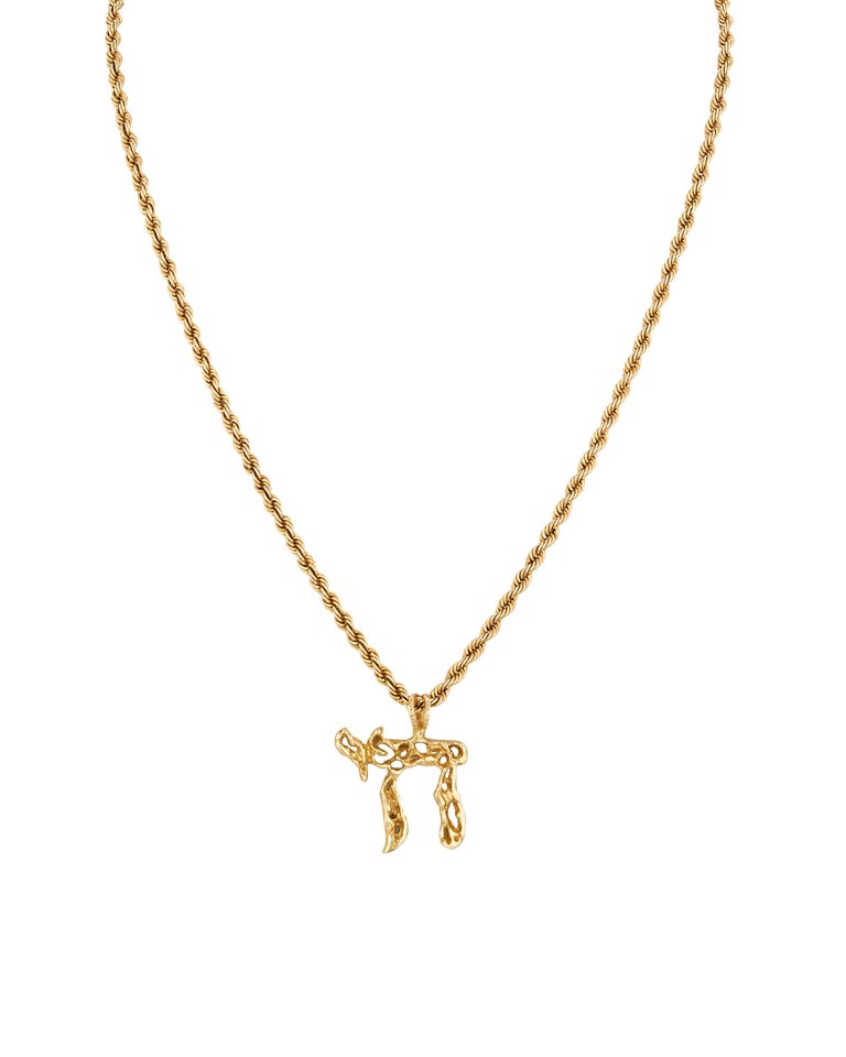 Elvis' Gold Jewish Chai Necklace at 1stDibs | elvis chai necklace ...