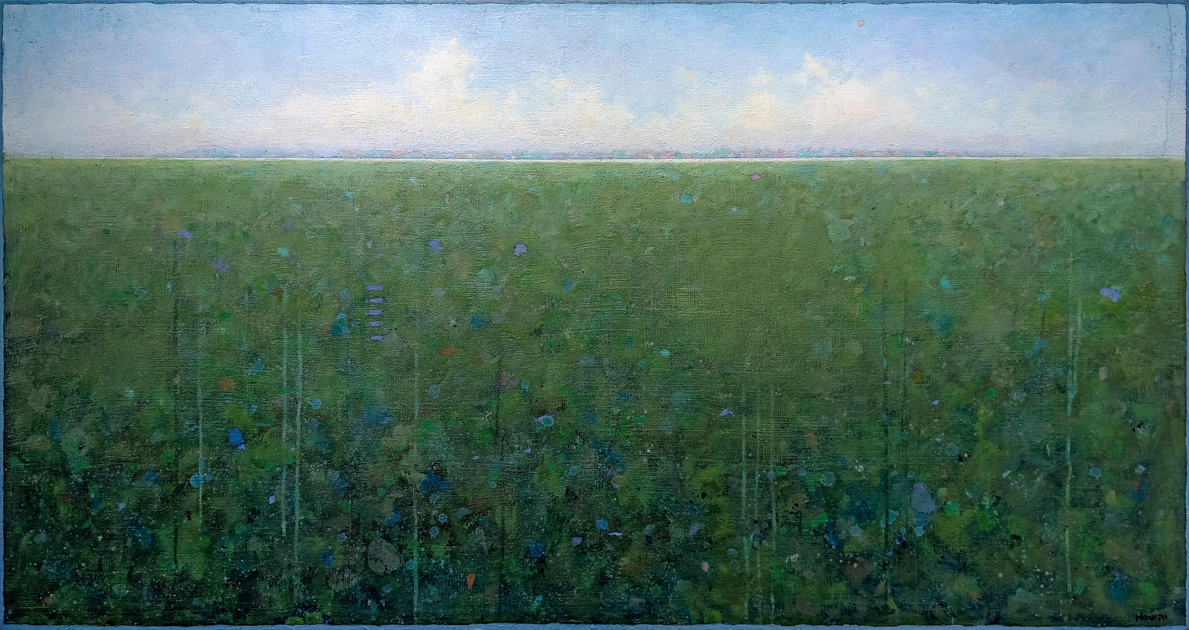 Elwood Howell - "Long View, " Abstract Landscape Painting at 1stDibs ...