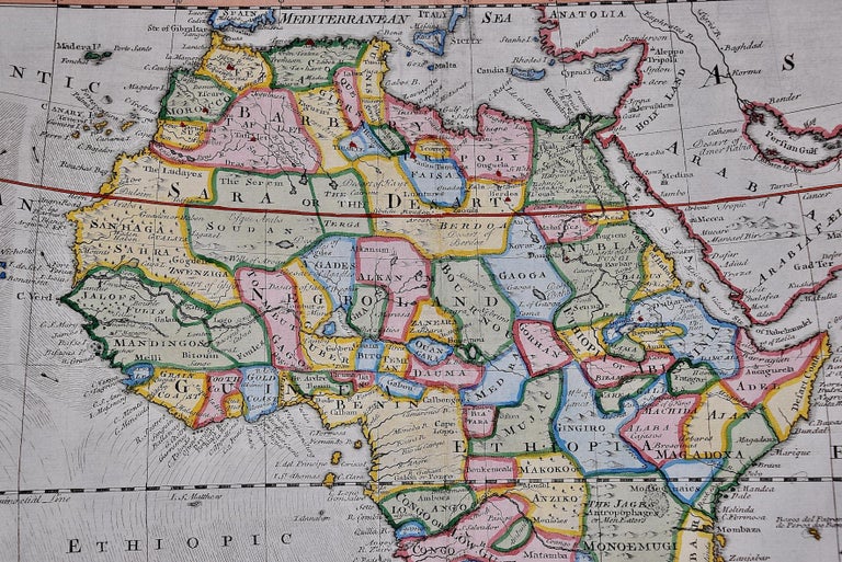 Emanuel Bowen - Africa: An Original 18th Century Hand-coloured Map by E ...